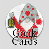 Counted Cross Stitch Gonk Greeting Cards by Heritage Crafts